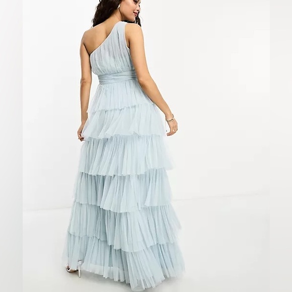 ASOS | Dresses | Nwt Asos Beauut Petite One Shoulder Tiered Ruffle Maxi ...